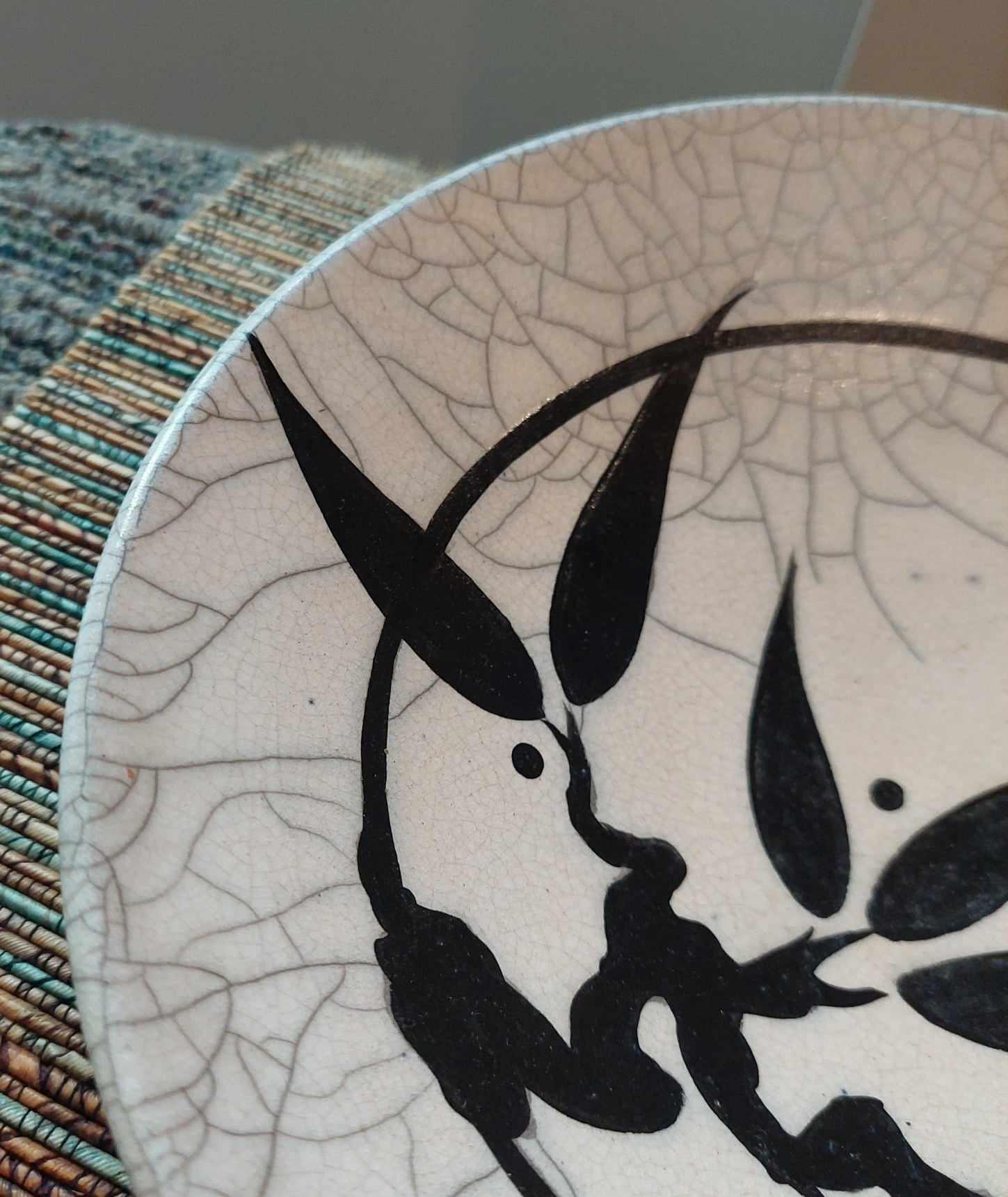 STUNNING Hand Thrown Raku Art Pottery Oriental Flower Bowl by Vancouver ...