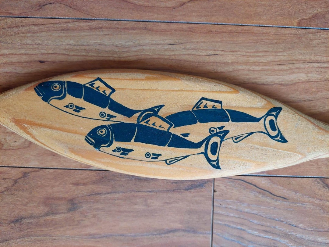 First Nations Hand Painted Paddle, Gila Kesla, Means THANK YOU in First ...