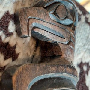 Vintage First Nations Carved Thunderbird Signed, George Manson, Tofino ...