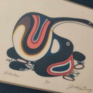 Vintage Jackson Beardy Art Block Print, 1970s, Framed, Called ...