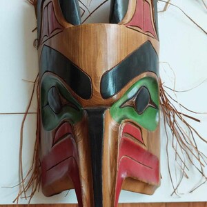 First Nations Hand Carved EAGLE Large Mask, Artist Signed, Robert G ...