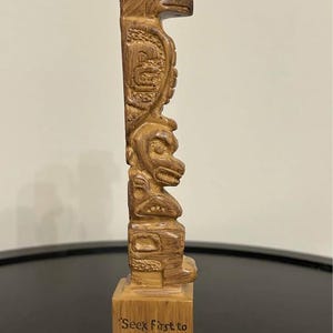 First Nations Talking Stick Clay Statue - Etsy UK