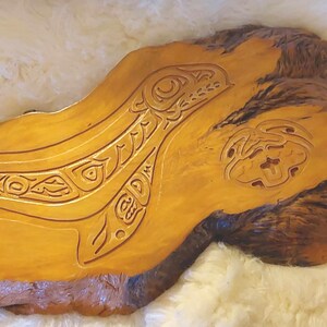 LARGE Deeply Carved First Nations SEAL and FROG , Northwest Native ...