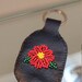 Black Leather Hand Made First Nations Beaded Flower Key Chain - Etsy