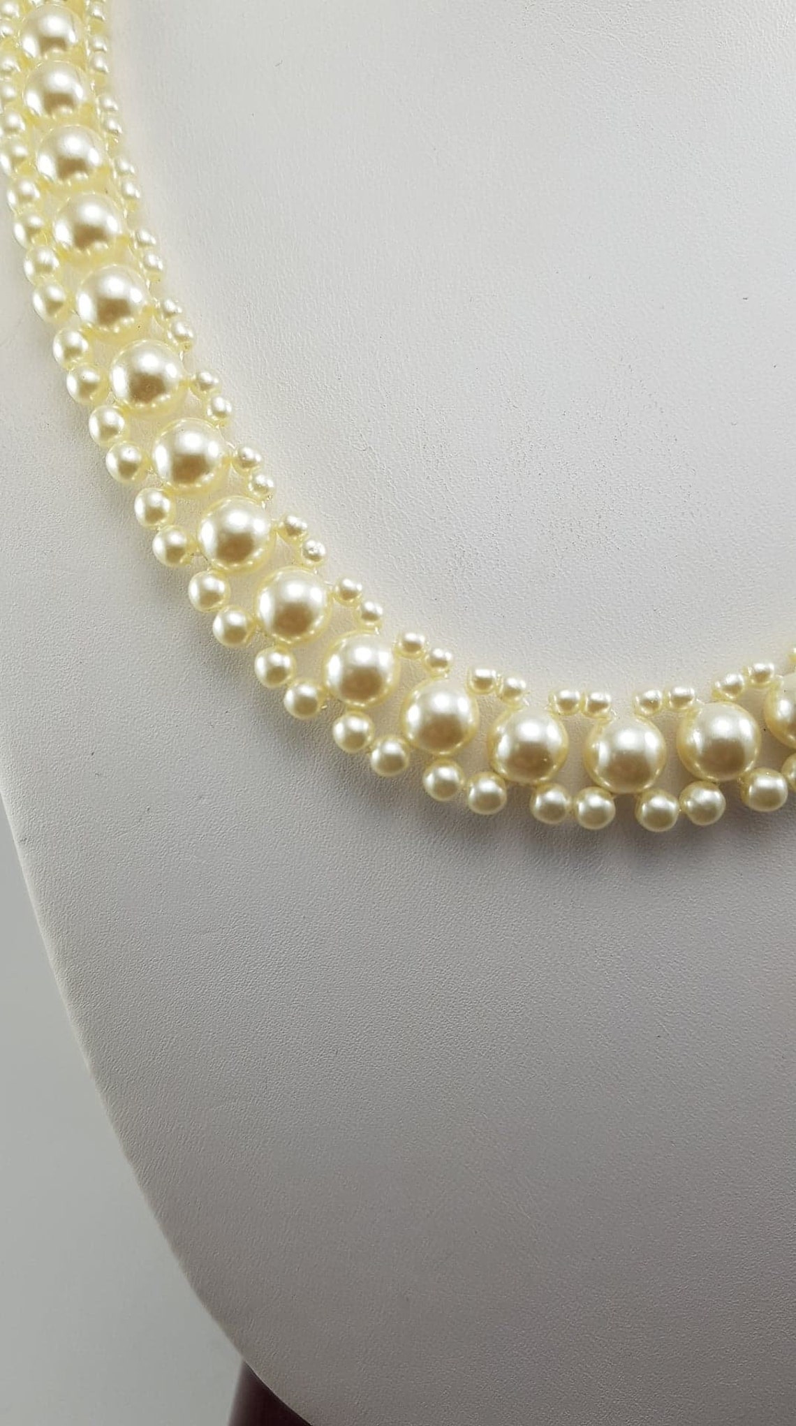 Vintage Intricate Woven Pearl Necklace with Matching Bracelet | Etsy