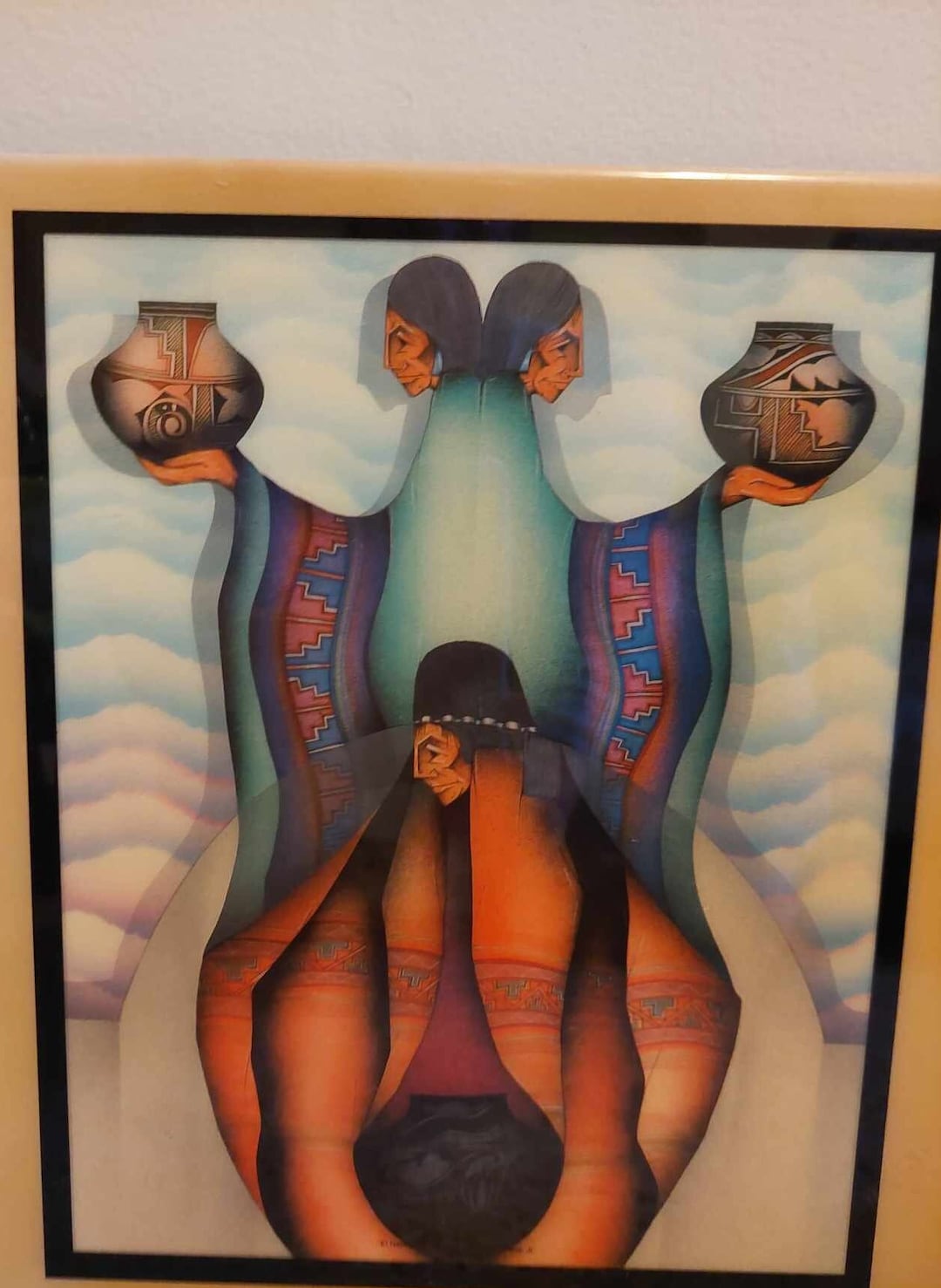 Gorgeous Amado Peña Art Tile, Southwestern Art Tile, Amado Colcha Serie ...