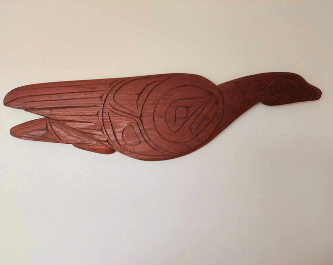 Vintage First Nations Hand Carved Eagle Statue, Signed - Etsy