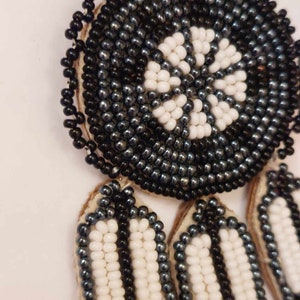 Hand Beaded First Nations Shield Feather Brooch Pin - Etsy