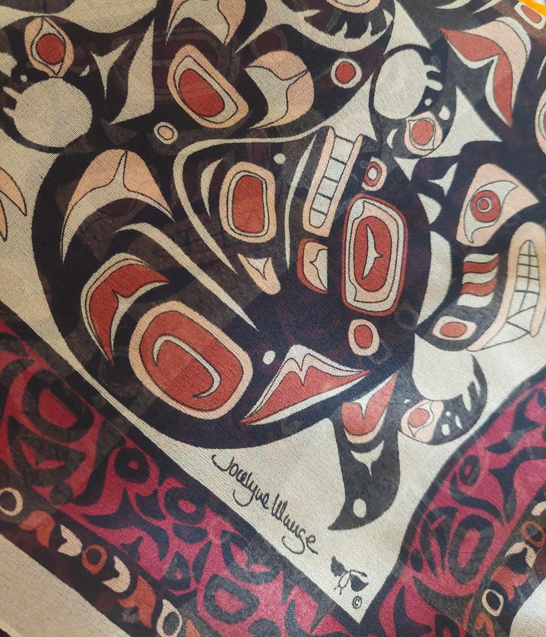 First Nations Brown, Red and Black Jocelyn Mange Scarf - Etsy