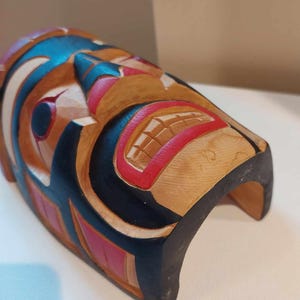 First Nations SMALL MASK Native Cedar Wood Carving, Signed RW - Etsy