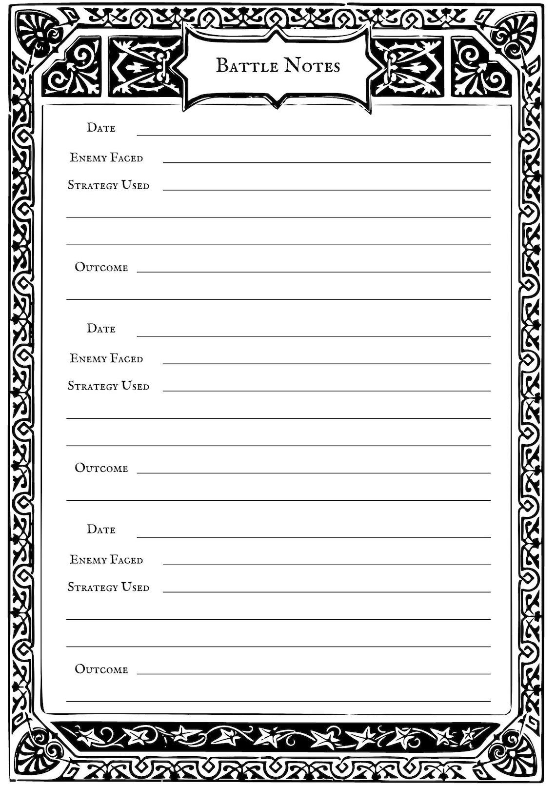 Elden Ring Printable Journal – Quest Tracker & RPG Note Sheets (PDF) - Etsy