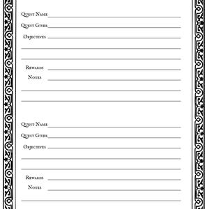 Elden Ring Printable Journal – Quest Tracker & RPG Note Sheets (PDF) - Etsy