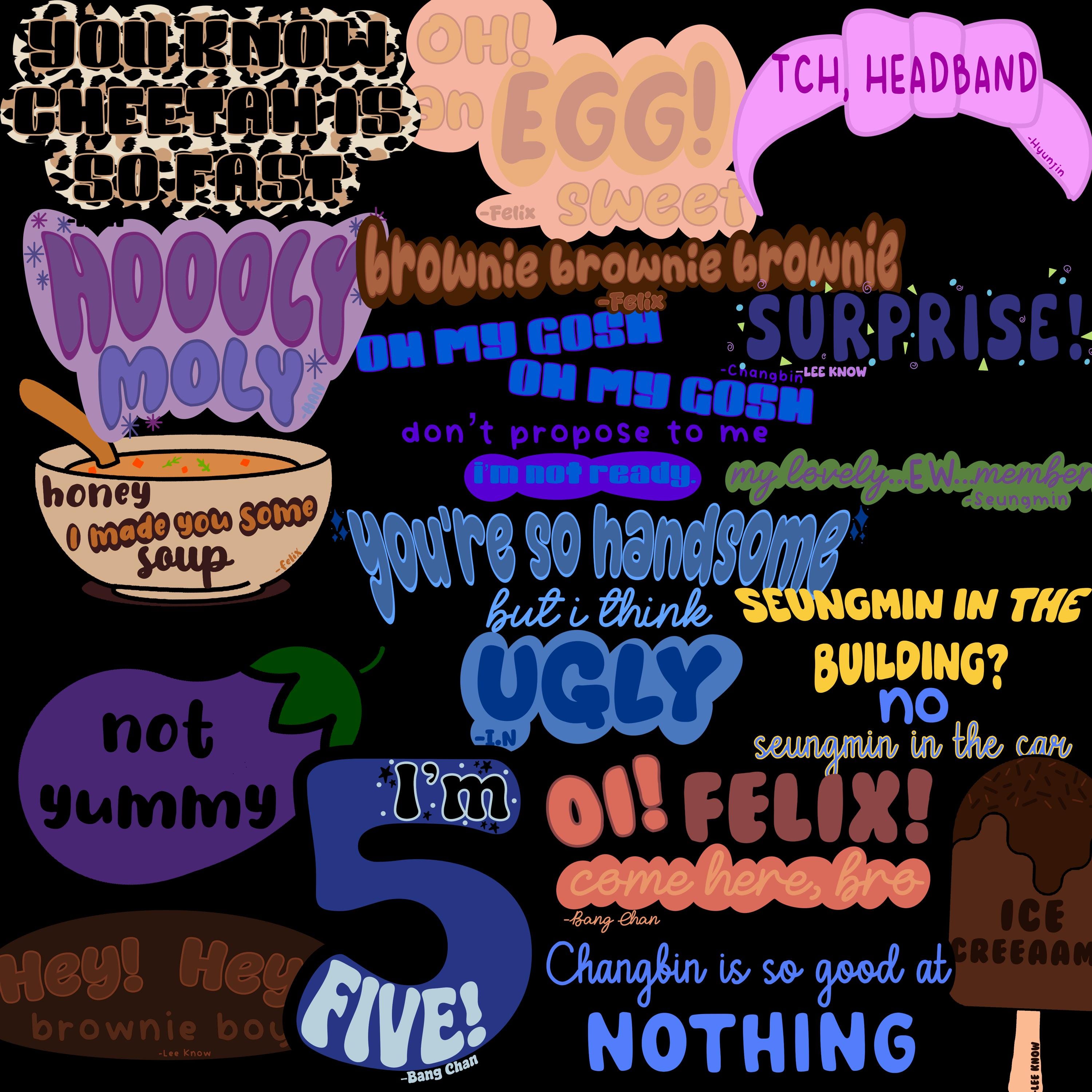 STRAY KIDS 24 Images Skz Iconic Lines Quotes Funny Sayings T-shirt ...