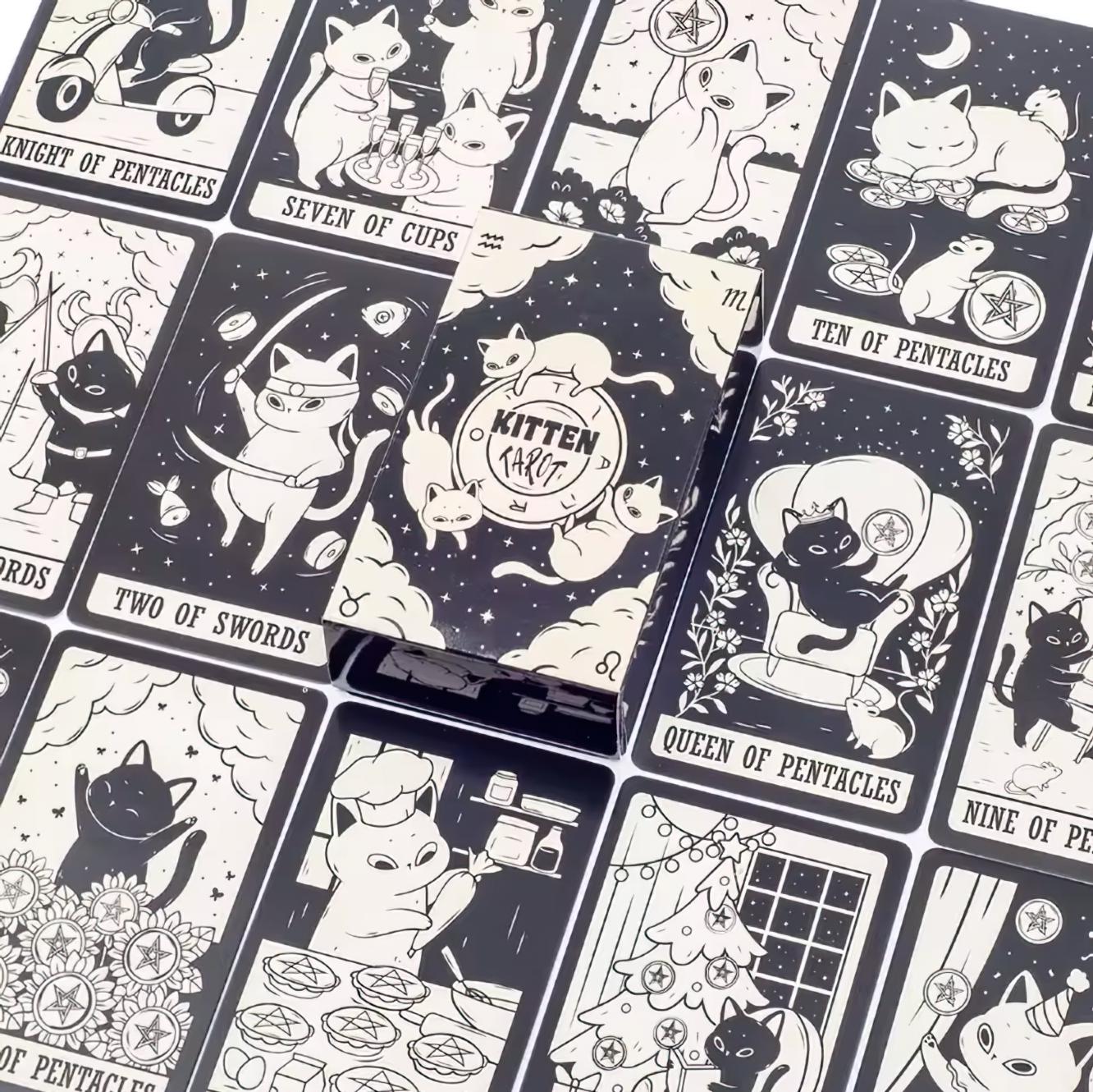 Kitten Tarot Card Deck – 78-card Cat-themed Divination Deck With ...