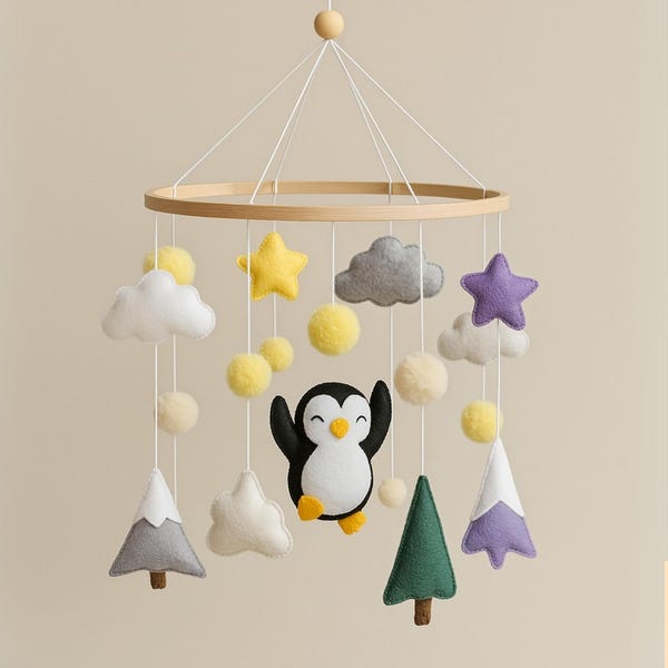 Penguin Baby Mobile - Etsy