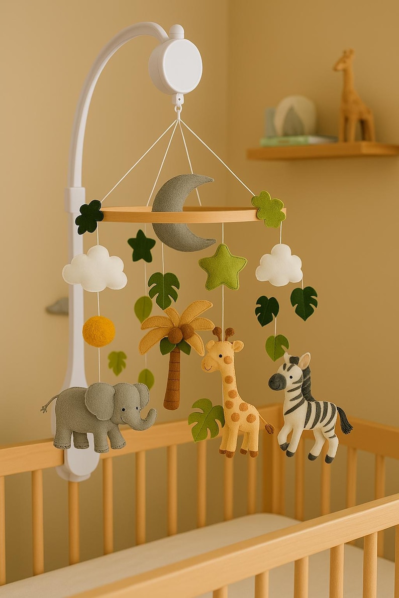 Safari Mobile, Safari Cot Mobile, Wild One Birthday, Felt Animals ...