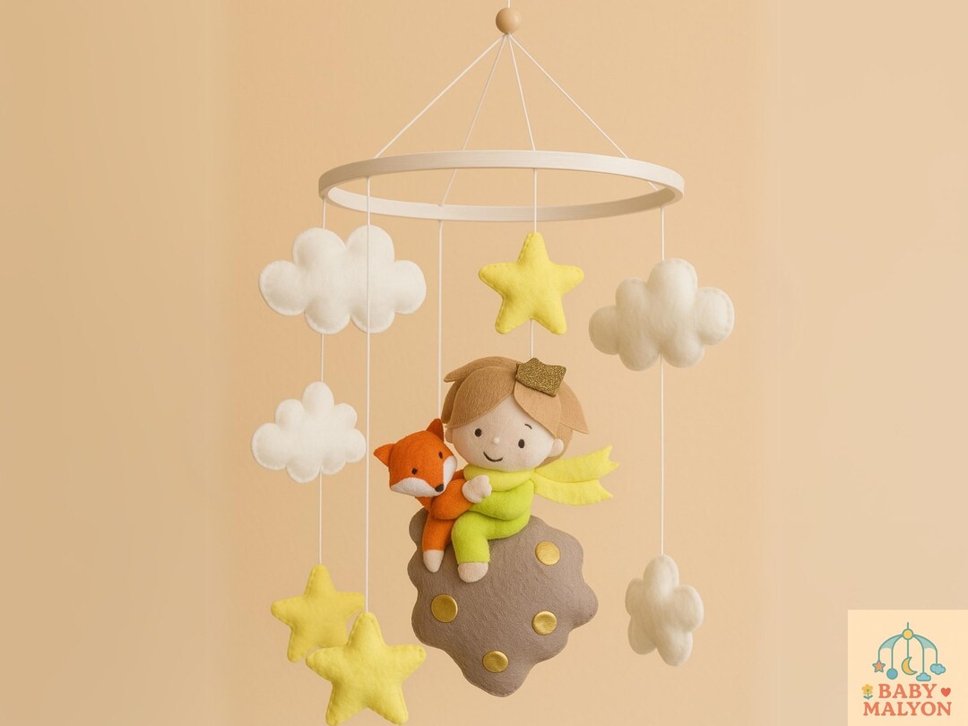 Little Prince Baby Mobile, Baby Boy Mobile, Petit Prince Mobile, Fox ...