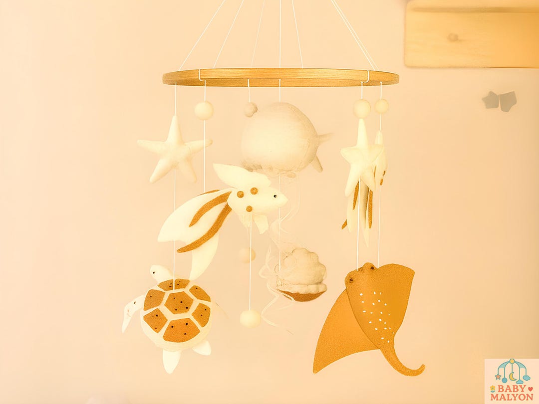 Under the Sea Mobile, Sea Mobile, Nautical Nursery Decor, Sea Creatures ...