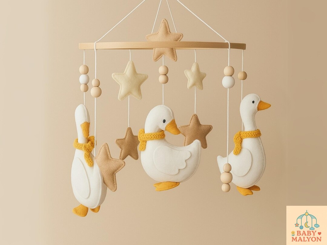 Baby Duck Mobile, Ducks Crib Mobile, Duck Nursery Decor, Duck Baby ...