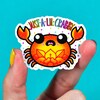 Cute Crab Sticker | Crab Shape Decal | Crab Lover Gift | Water Bottles ...