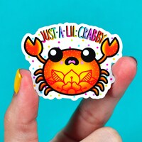 Cute Crab Sticker | Crab Shape Decal | Crab Lover Gift | Water Bottles ...