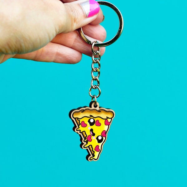 Pizza Keychain - Etsy