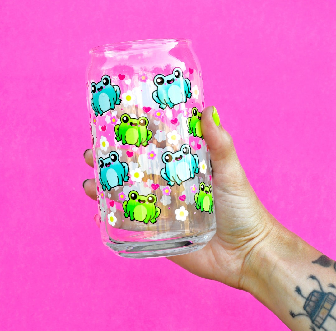 Kawaii Frog Soda Can Shaped Glass / Iced Drink Cup - Etsy