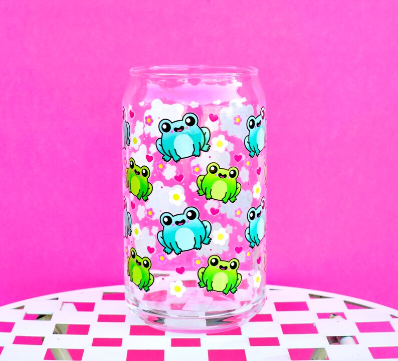 Kawaii Frog Soda Can Shaped Glass / Iced Drink Cup - Etsy