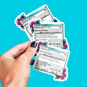 Classic Gray Aol Aim Away Message, Emo Elder Pop Punk Vinyl Sticker ...