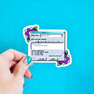 Classic Gray Aol Aim Away Message, Emo Elder Pop Punk Vinyl Sticker ...