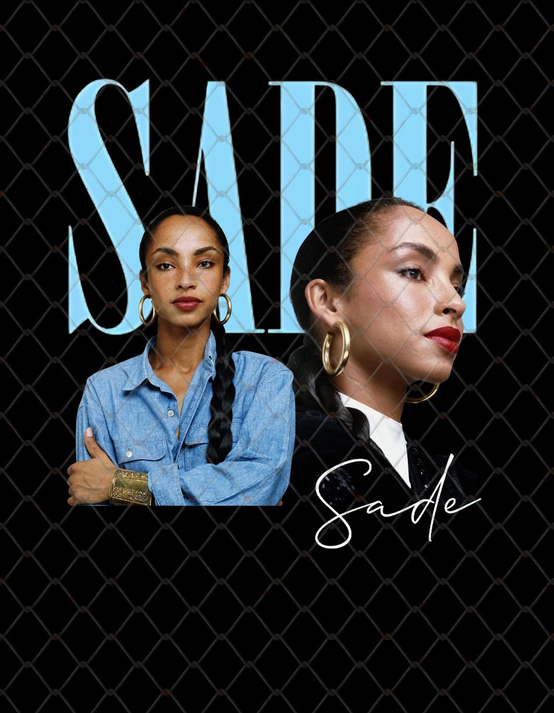 Sade Adu Png, Sade Adu T-shirt Design, Music Artist Png, Vintage Sade ...