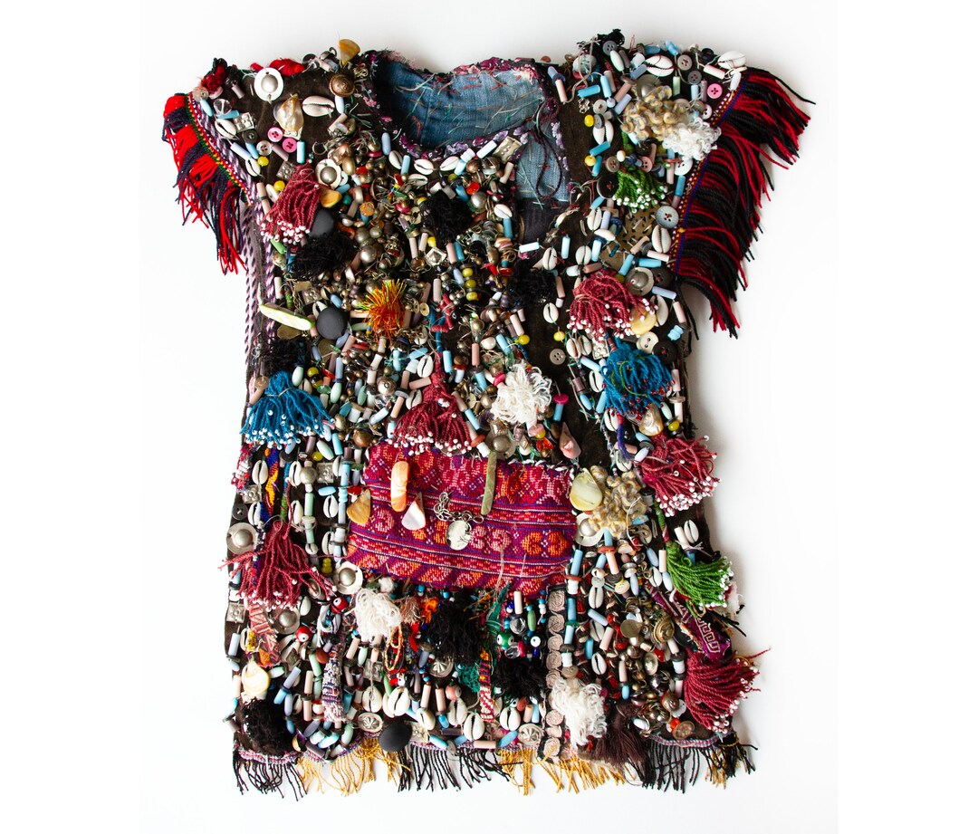 Vintage/antique Nomadic Turkmen Child Ceremonial Dress - Early to Mid 20th Century, Wool, Cotton ...