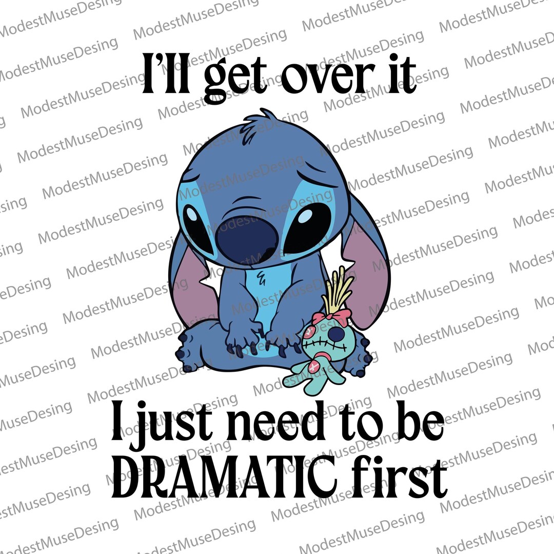 Dramatic Stitch Png, Disney Stitch Png, Stitch Family Gift Png, Funny ...