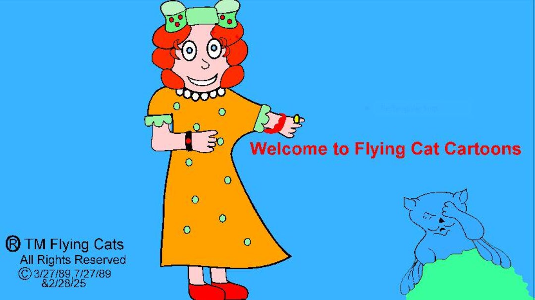 Flying Cat Cartoons-hank the Flying Cat Visits the Vet - Etsy