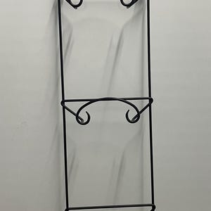 Vintage Victorian Plate Rack Mount Black Display 4 Tiers Scroll Detail ...