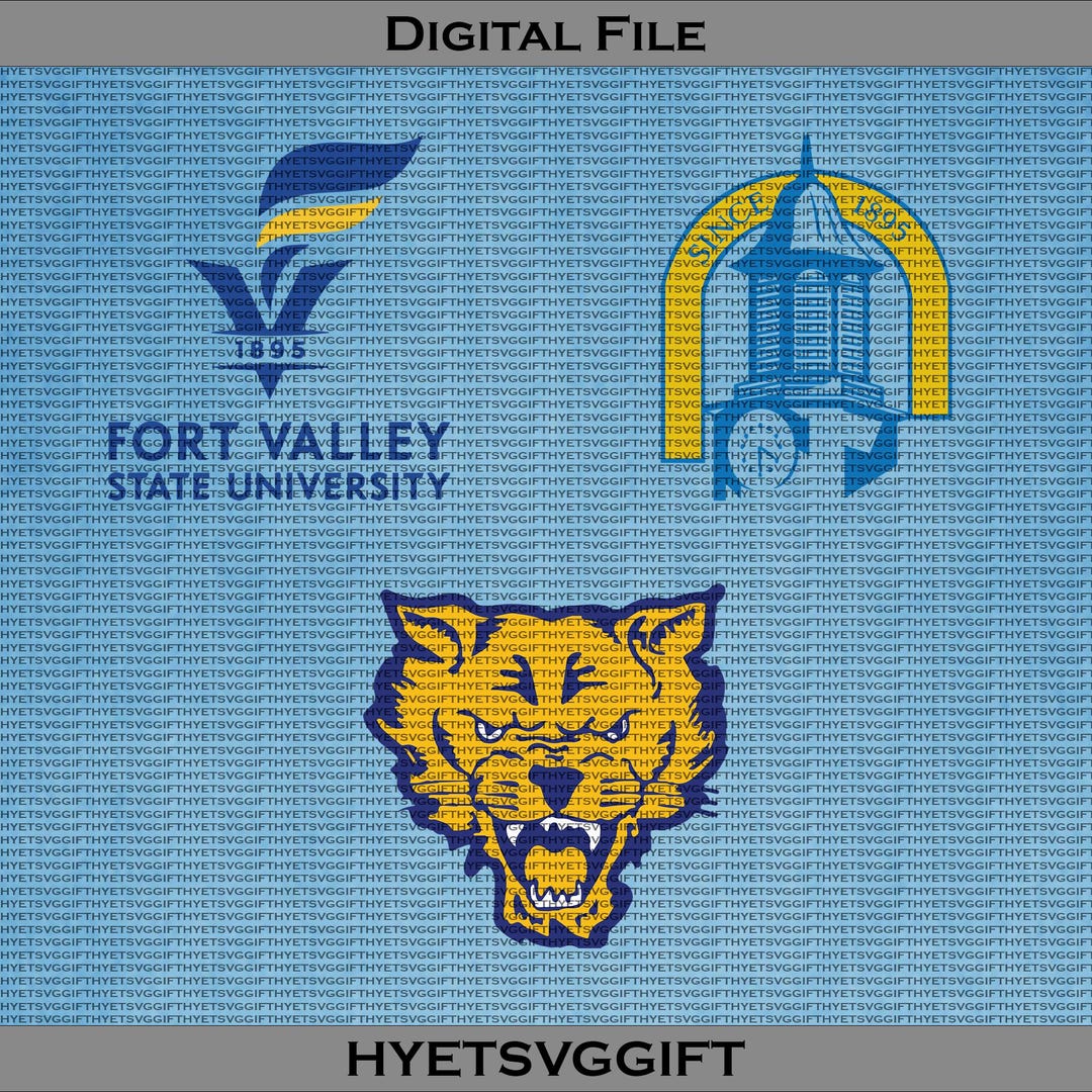 Layered Fort Valley State College SVG, Football, University, Wildcats ...