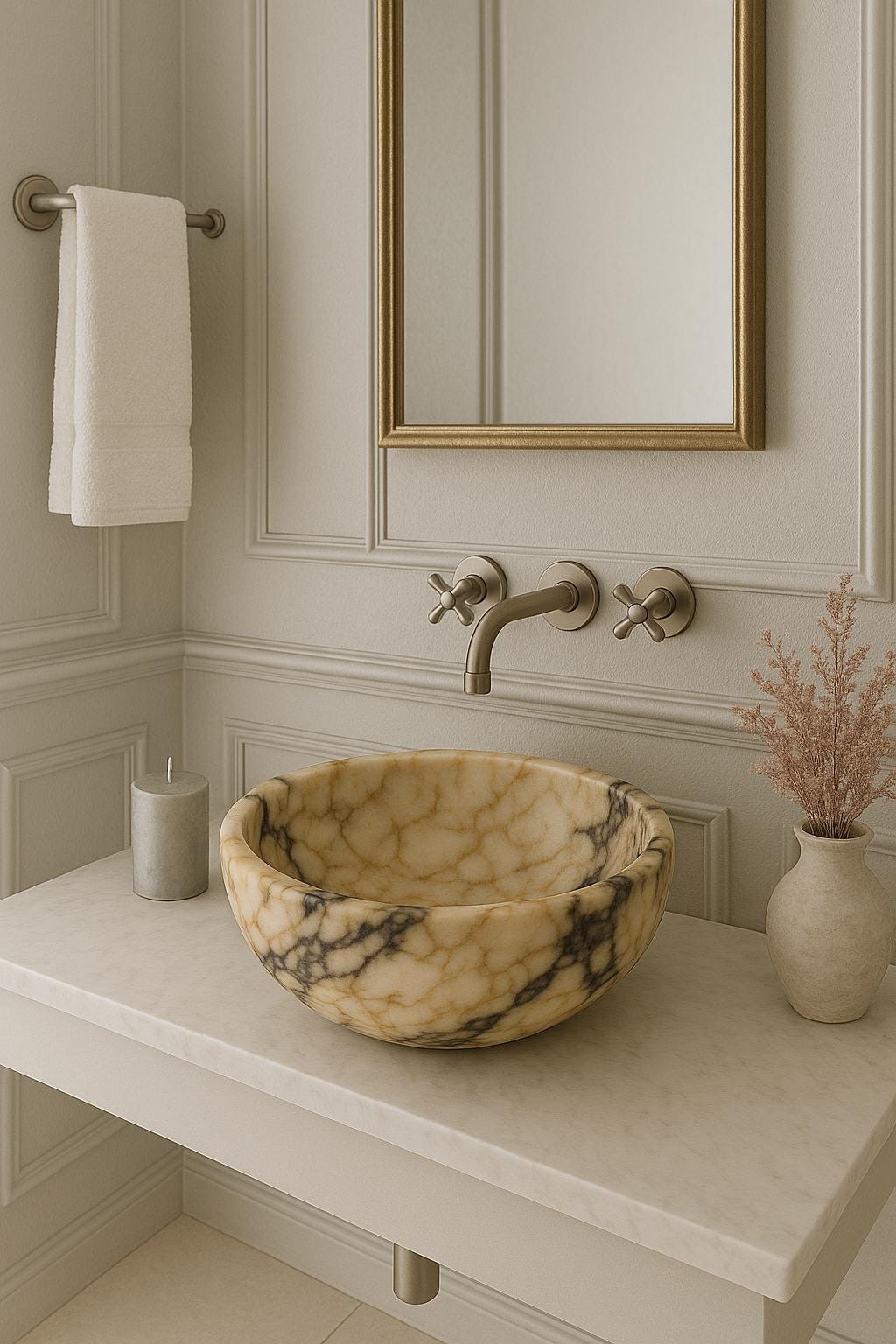Calacatta Viola Round Marble Wash Basin, Premium Quality Marble Sink ...