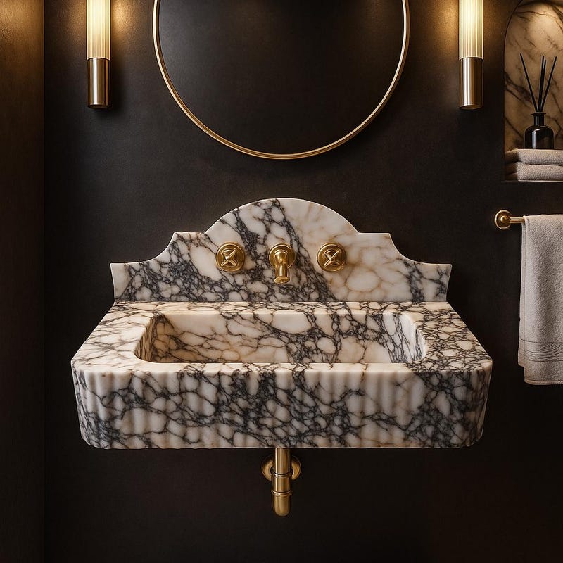 Powder Room Slab Sink - Etsy