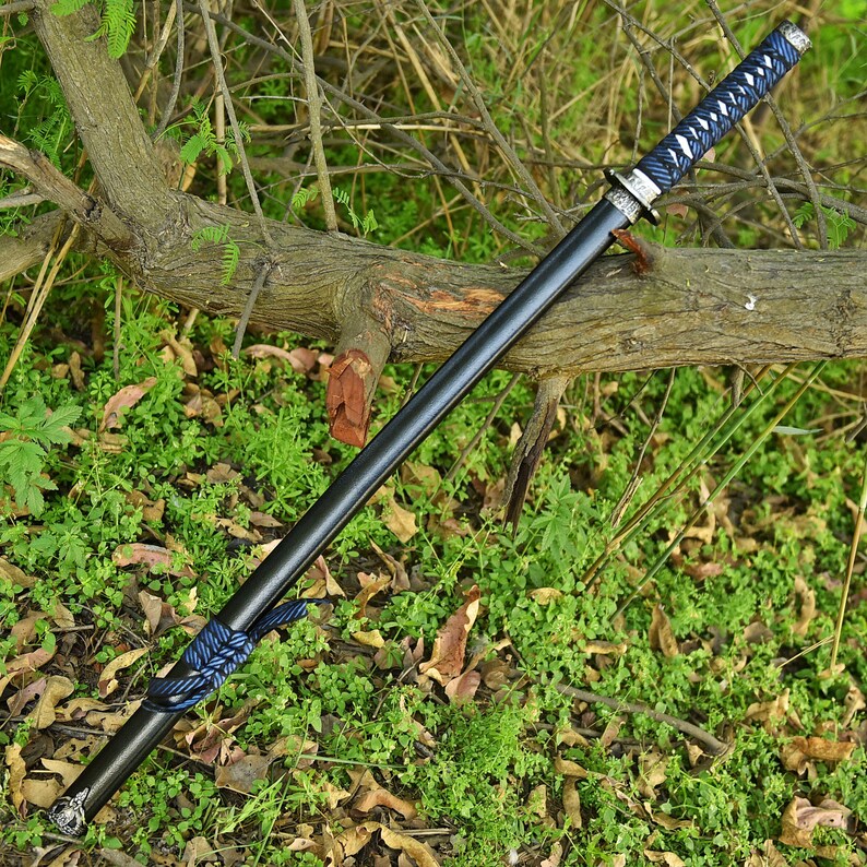 Handcrafted Blue Katana – Original Fantasy Design Sword | Unique ...