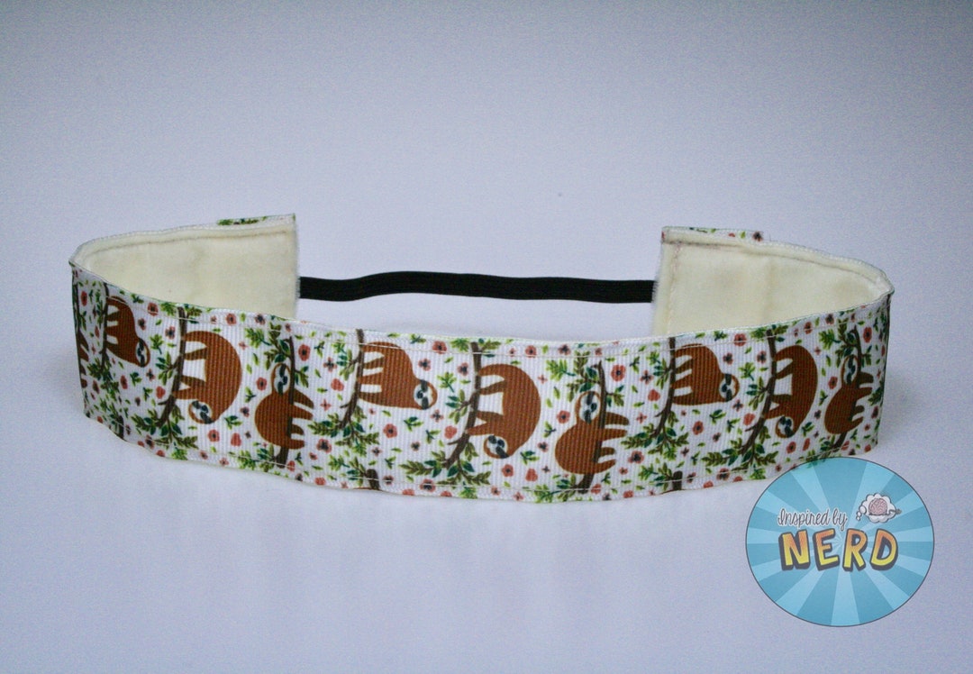 Sloths Headband - No Slip Headband//grip Headband//sweatyband//velvet ...