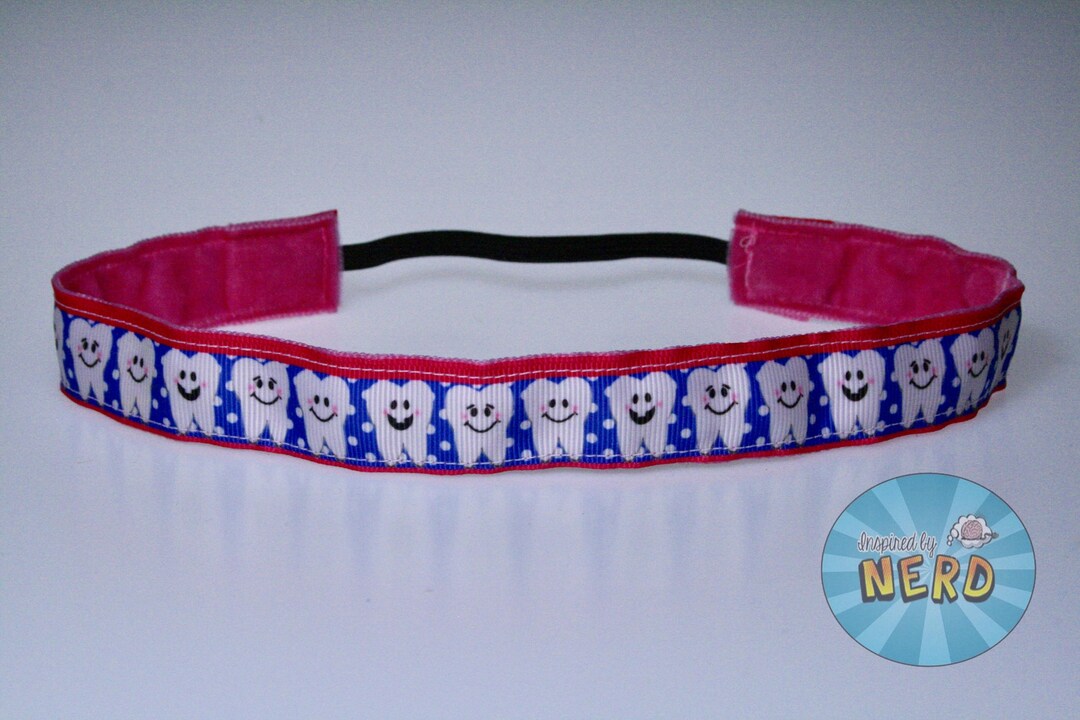 Smiling Teeth Headband // No Slip Headband // Gripband // Sweatyband ...