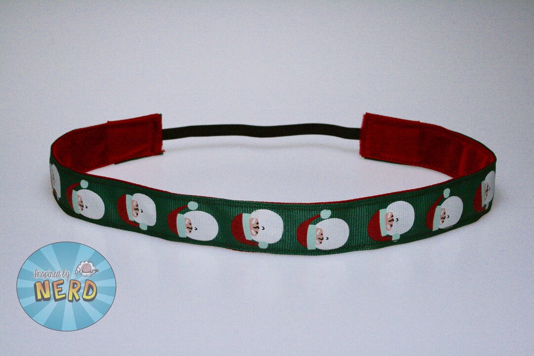 Christmas Santa Headband - No Slip Headband//velvet Headband//grip ...