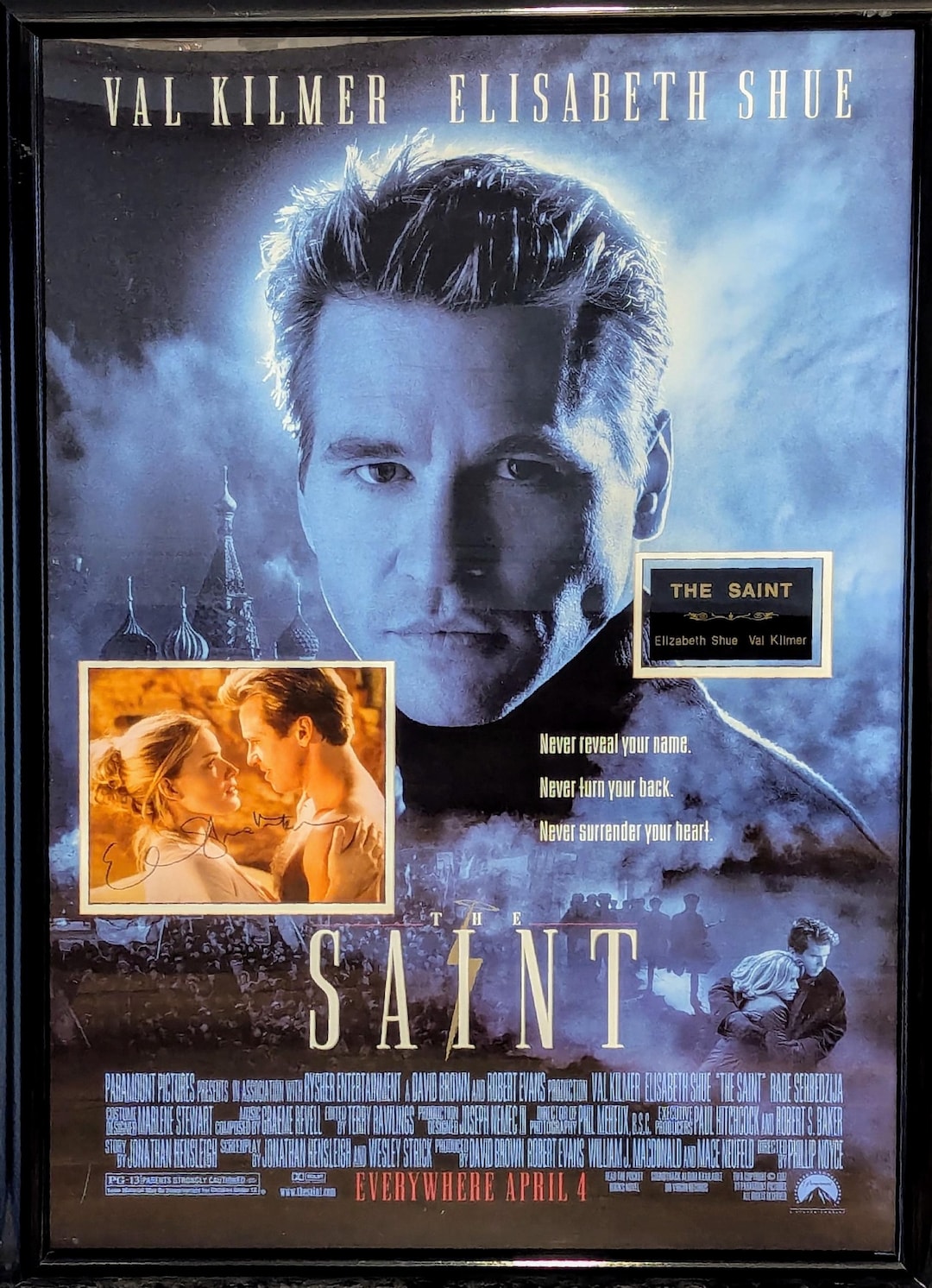 Val Kilmer in the Saint. Full Size Original Movie Poster With Inset ...