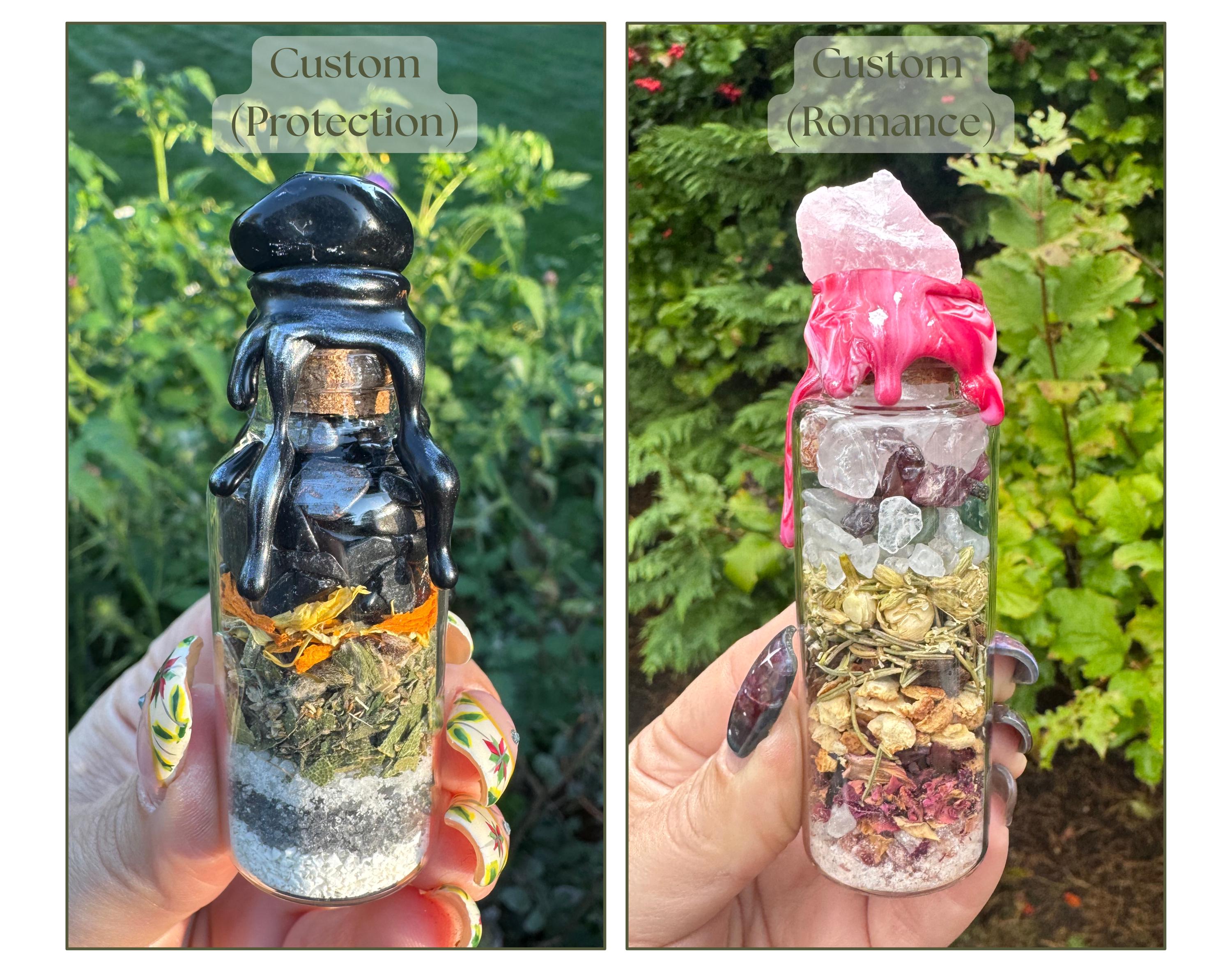 Customizable Spell Jar – Witchcraft, Intention Jar, Protection, Healing ...