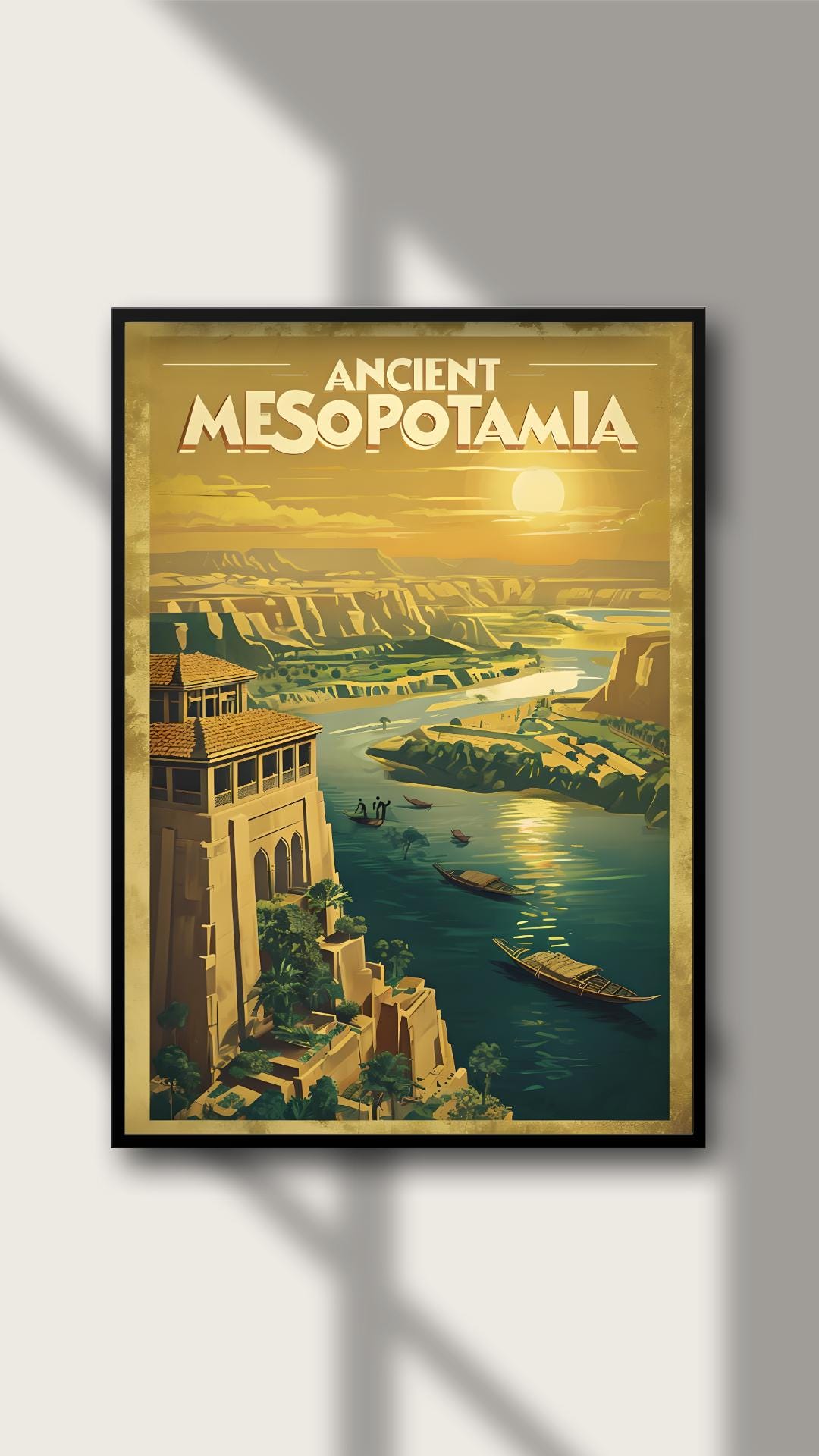 Ancient Mesopotamia Vintage Poster | Historical Travel Art Print ...
