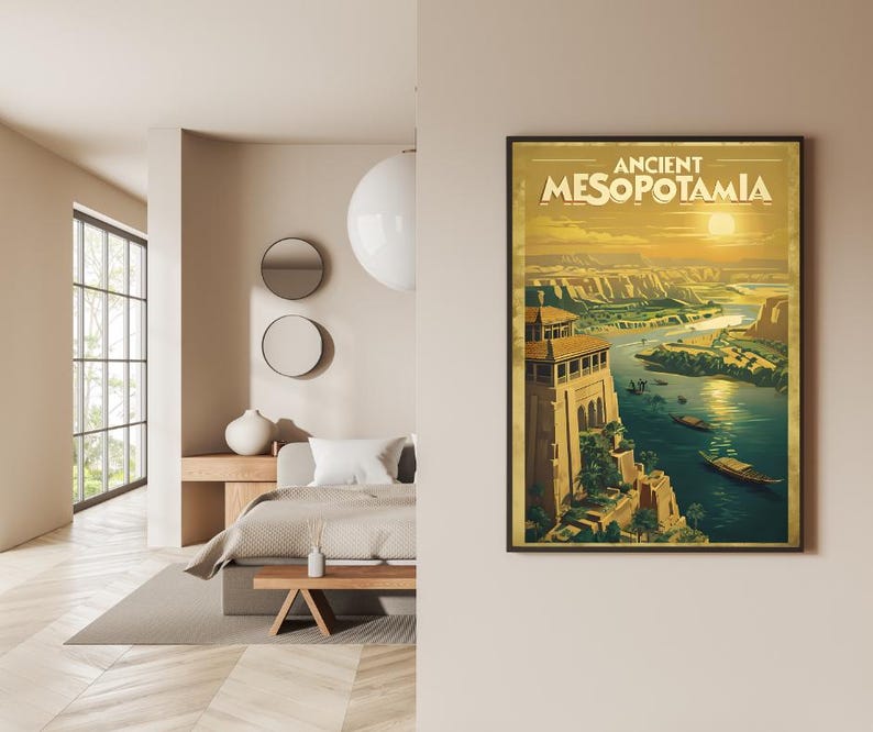 Ancient Mesopotamia Vintage Poster | Historical Travel Art Print ...