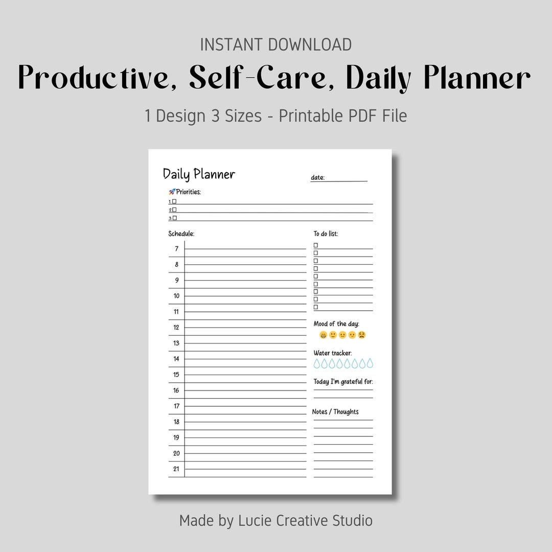 Printable Daily Planner | Minimalist to Do List Template | Aesthetic ...