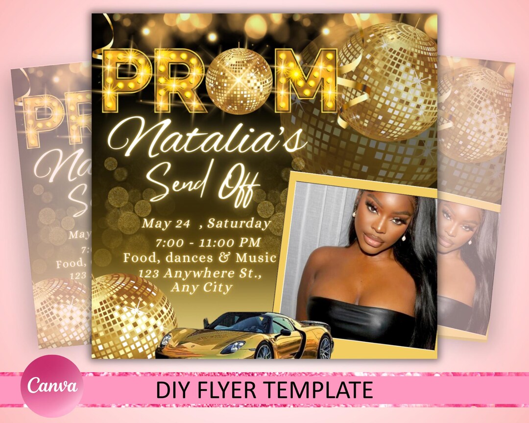 Prom Send off Flyer, Prom Season Flyer, Prom Event Flyer, Prom Send off ...