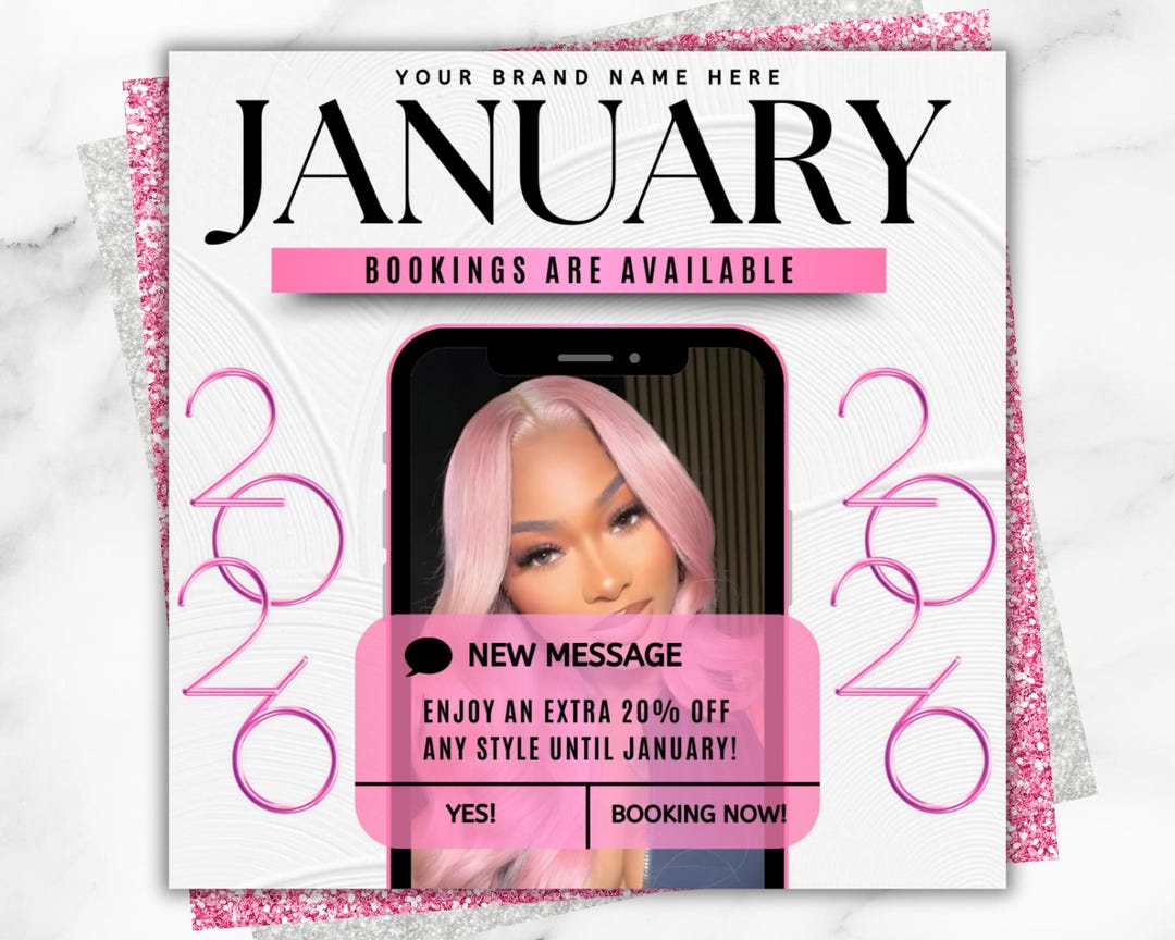 January Bookings Flyer, New Year Bookings, January Flyer, New Year ...