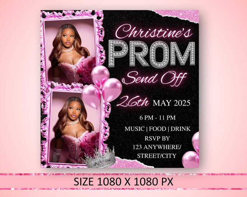 Prom Send off Flyer, Prom Season Flyer, Prom Event Flyer, Prom Send off ...